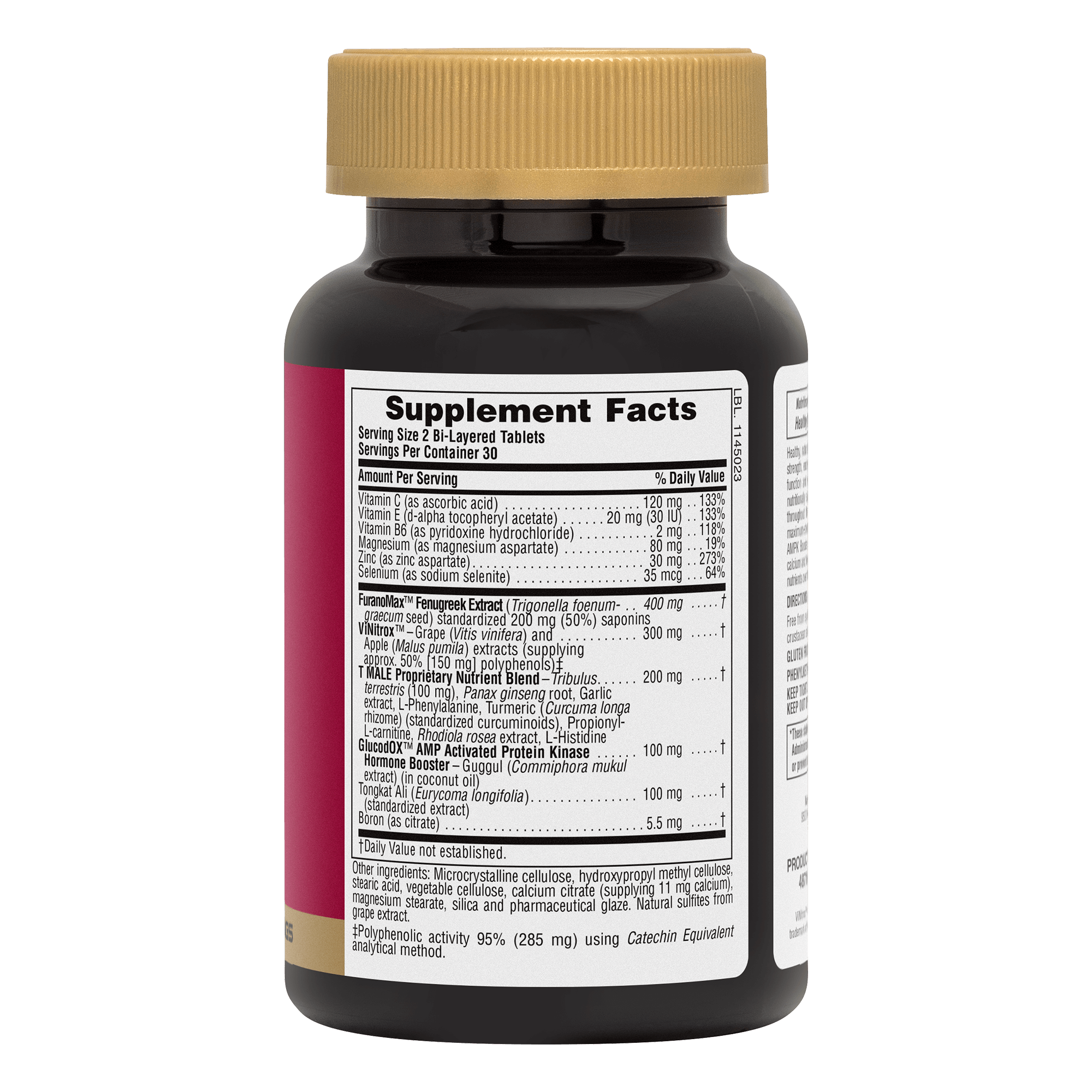 Ultra T MALE® Extended Release Bi-Layer Tablets - NaturesPlus